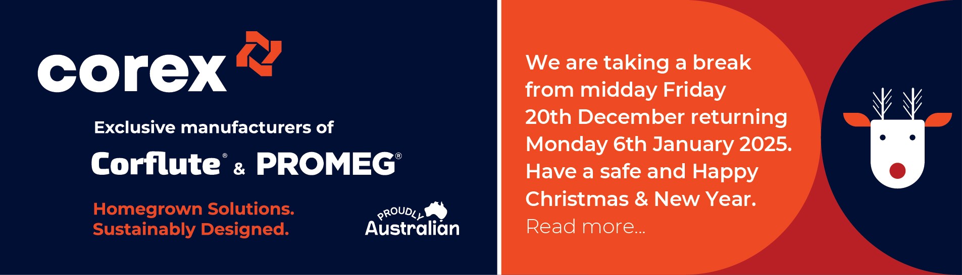 Christmas holiday break announcement 2024 | Corex